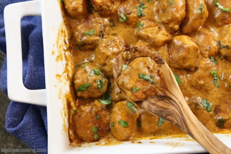 Baked Chicken Meatballs (Tefteli) With Step-by-Step Photos