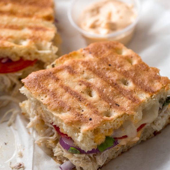Panera's Frontega Chicken Panini Recipe with Homemade Chiptole Mayo