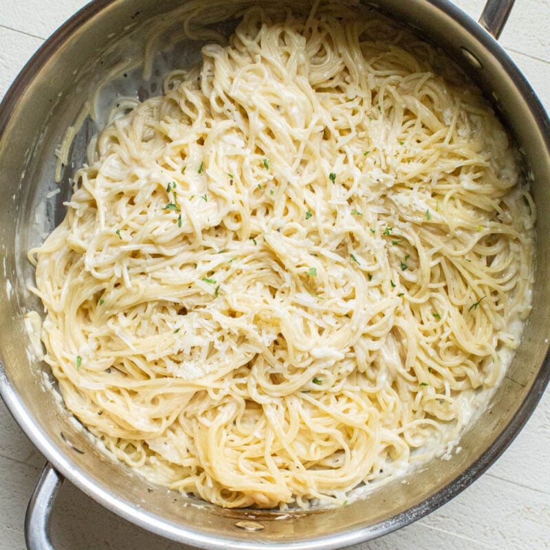 (10-Minute) Creamy Angel Hair Pasta - Alyona’s Cooking