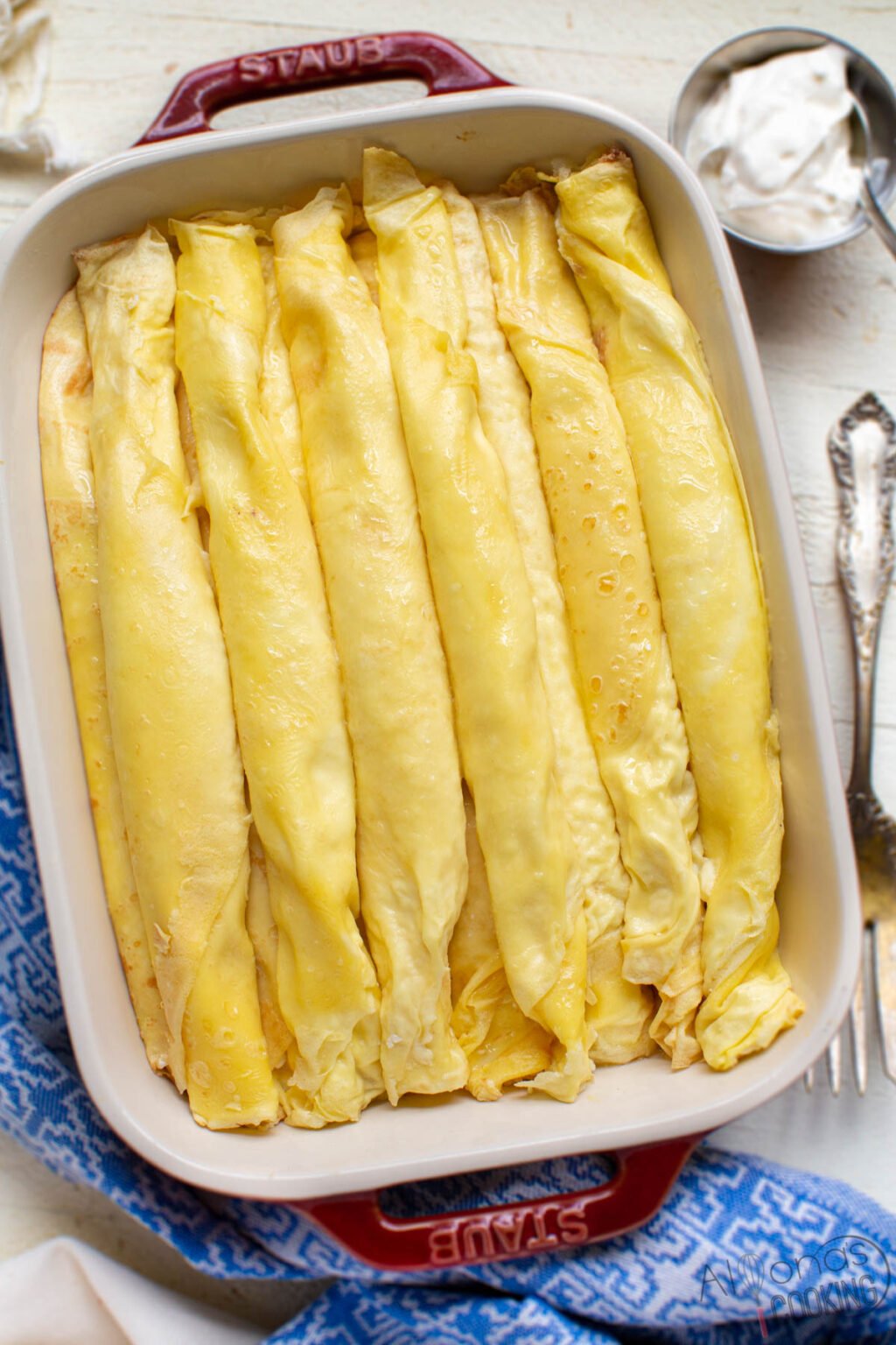 How To Make Crepes With Cream Cheese Crepe Filling (Nalesniki)