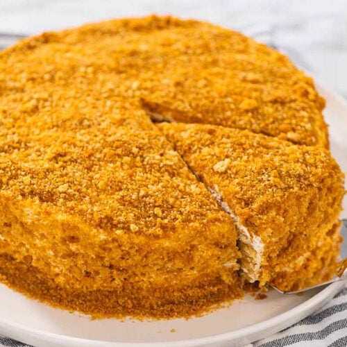 Honey Cake (Medovik) VIDEO - Alyona’s Cooking