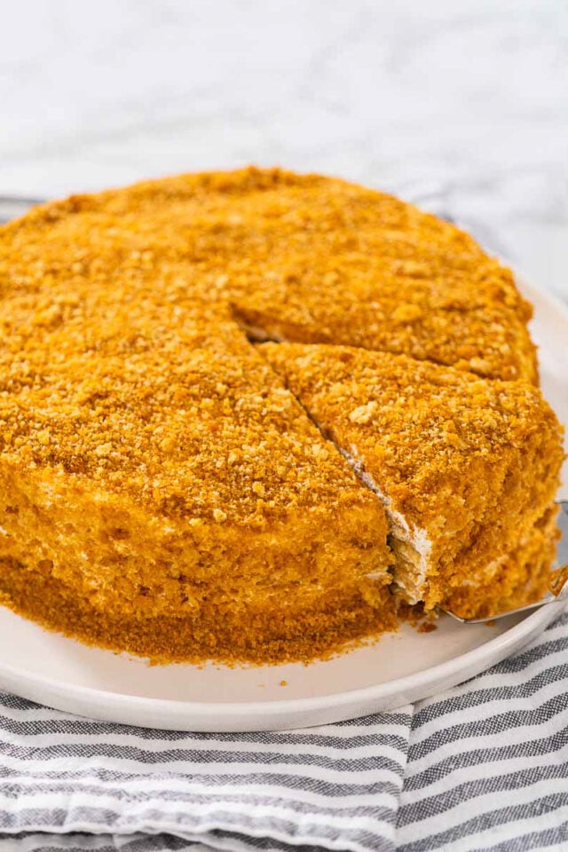 Honey Cake (Medovik) VIDEO - Alyona’s Cooking