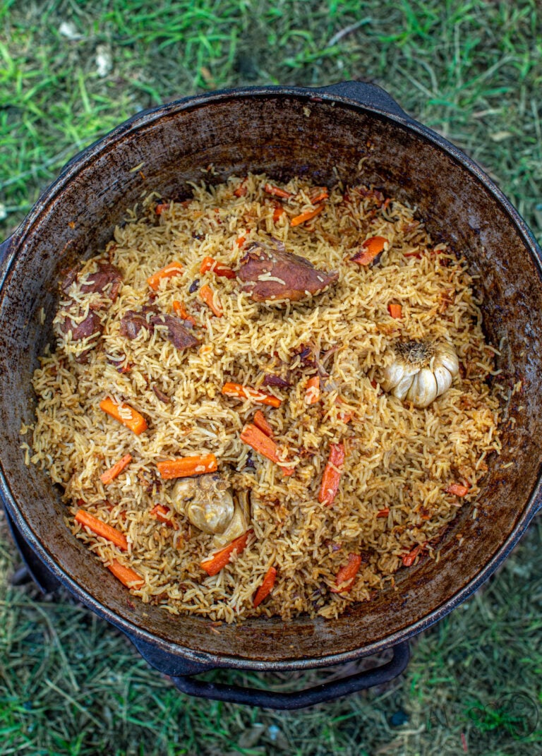 How To Make Uzbek Plov in Kazan (Outdoor Cooking) - Alyona’s Cooking