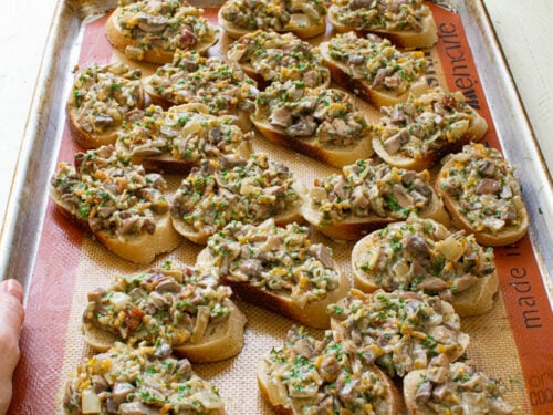 Hot Mushroom Canapes - Alyona’s Cooking