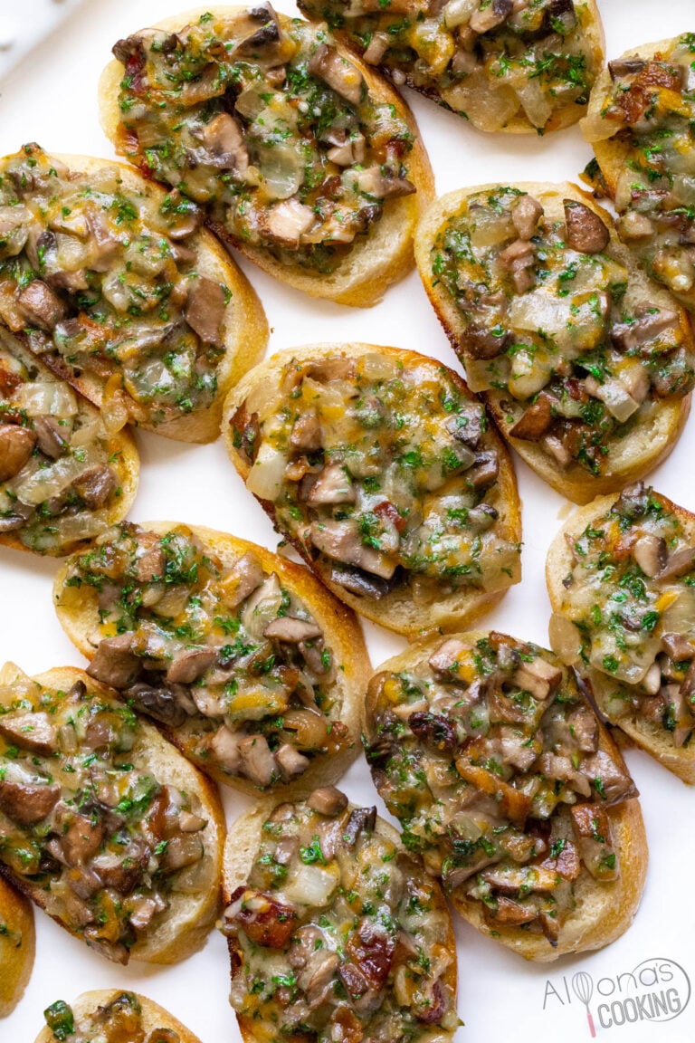 Hot Mushroom Canapés - Alyona’s Cooking