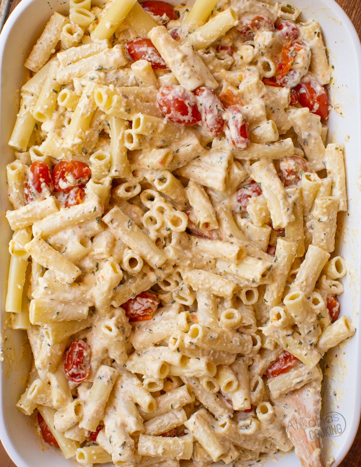 TikTok Baked Feta Pasta Recipe (with Cream Cheese) - Alyona’s Cooking