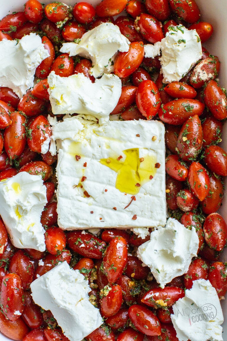 TikTok Baked Feta Pasta Recipe (Video) (with Cream Cheese) - Alyona’s ...