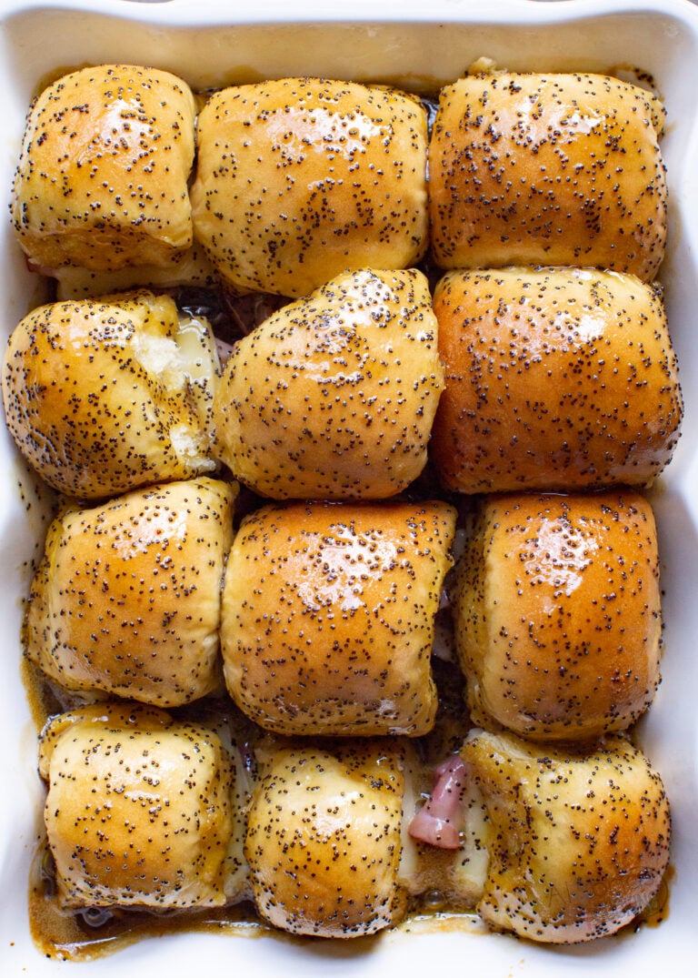 Oven-Baked Ham and Cheese Sliders with Poppy Seeds - Alyona’s Cooking