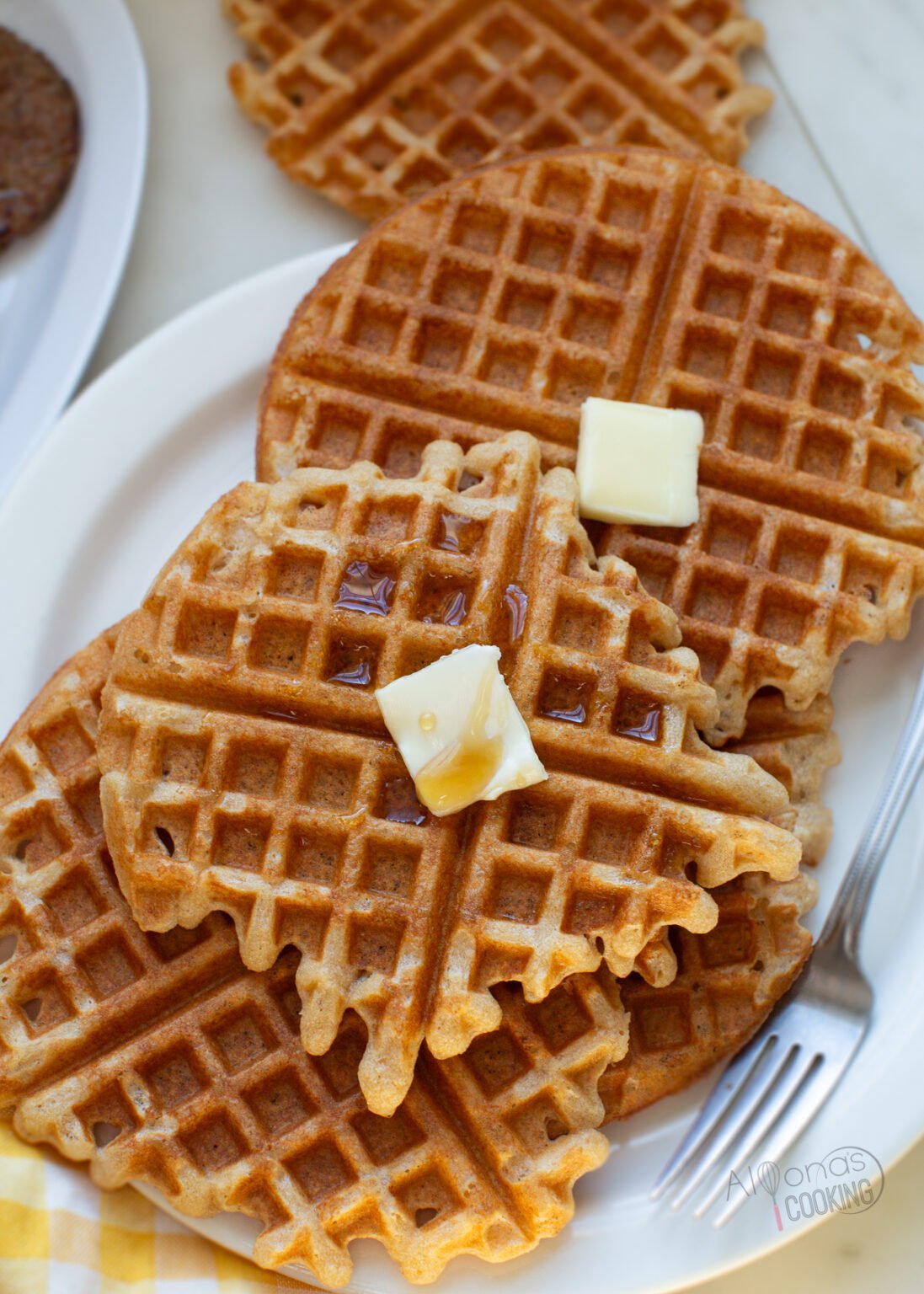 Whole Wheat Waffles with Freshly Milled Flour with Freshly Milled Flour ...