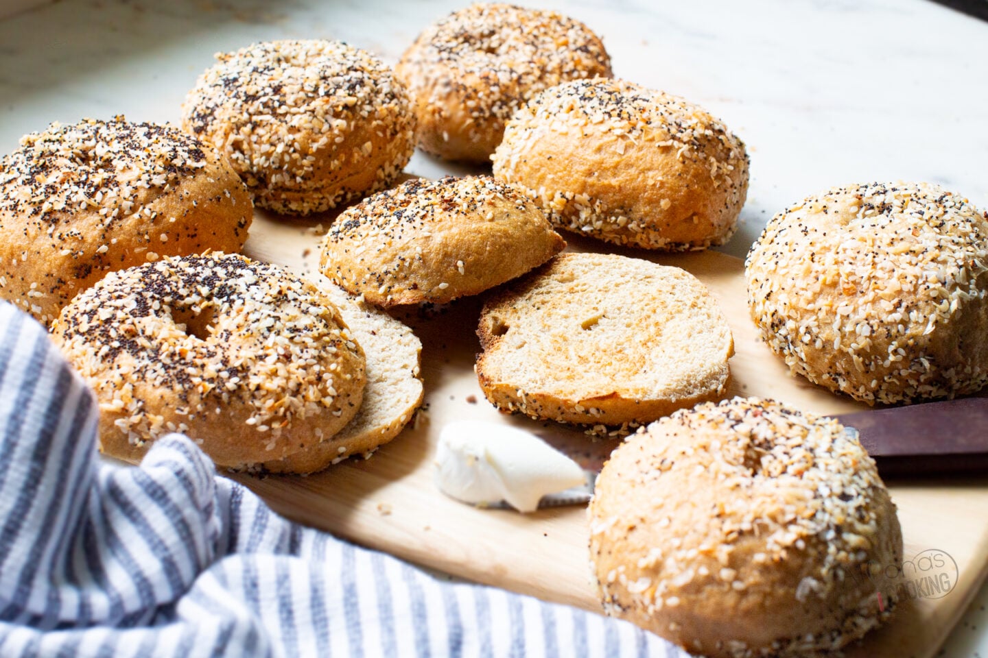 Whole Wheat Sourdough Bagels with Freshly Milled Flour (with Freshly ...