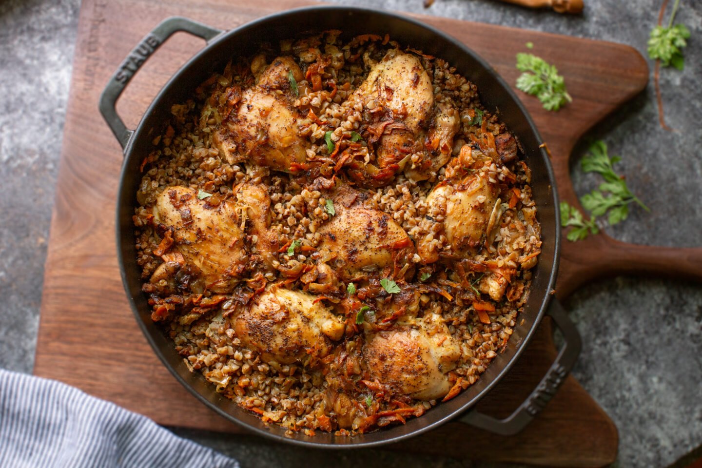 EASY One-Pan Buckwheat with Chicken - Alyona’s Cooking