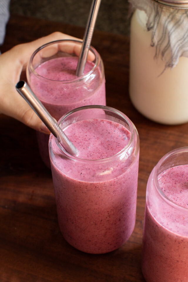 Delicious Strawberry Blueberry Kefir Smoothie Recipe - Alyona’s Cooking