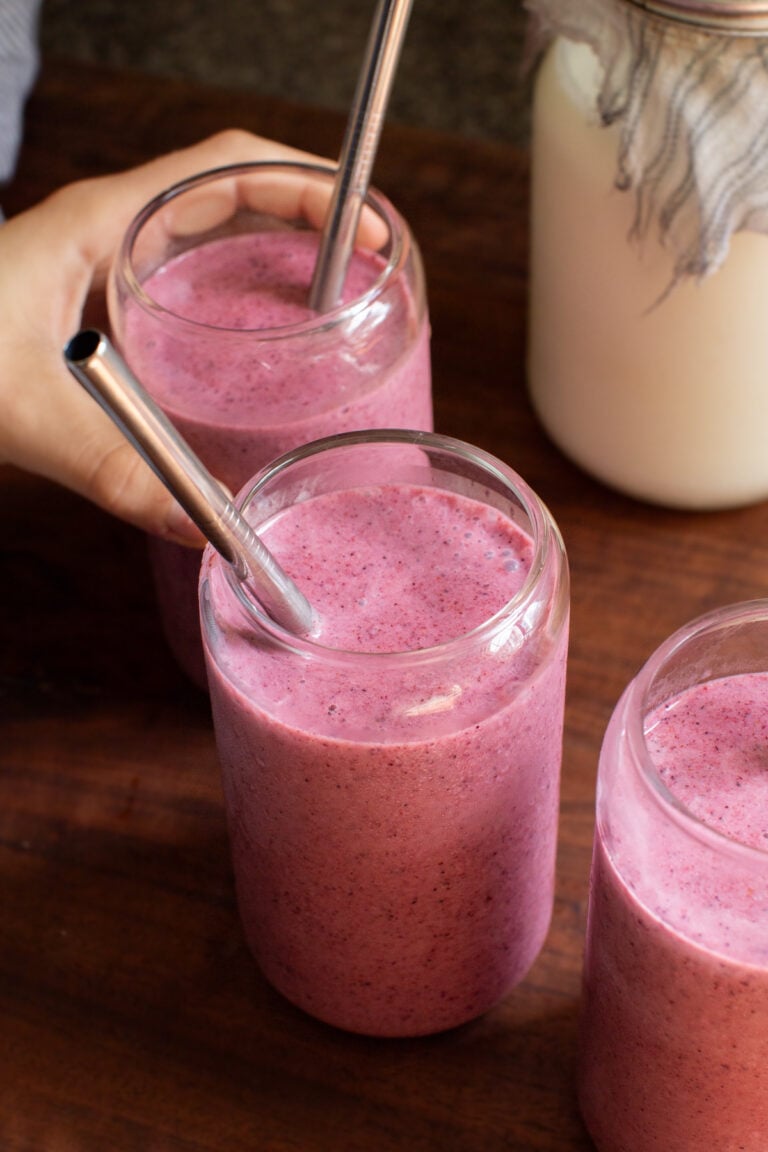 Delicious Strawberry Blueberry Kefir Smoothie Recipe - Alyona’s Cooking