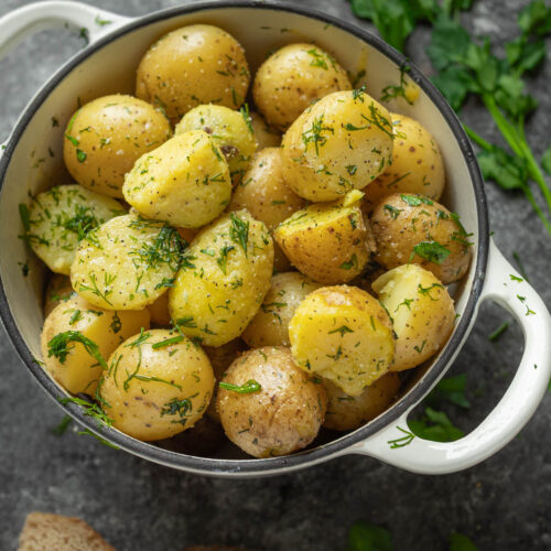 Simple Boiled Potatoes Recipe with Dill with Dill - Alyona’s Cooking