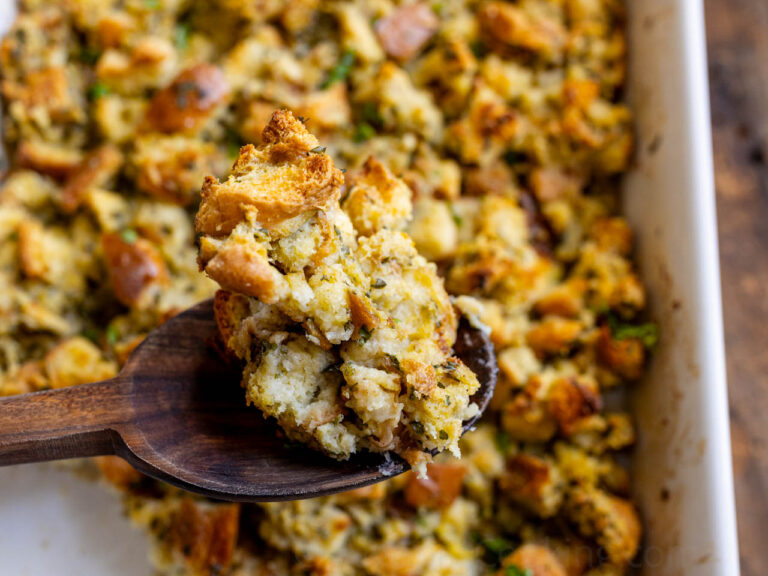 Homemade Buttery Herb Stuffing Recipe - Alyona’s Cooking
